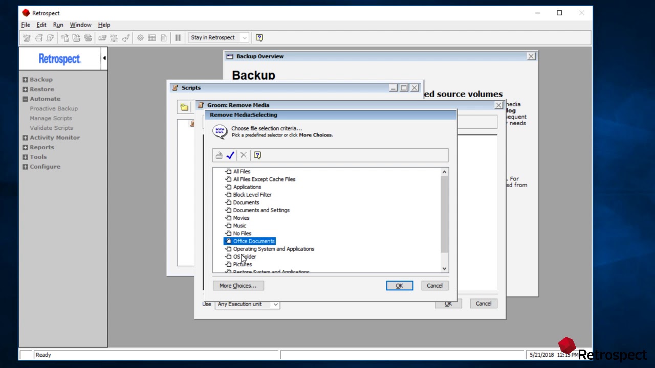 Retrospect Backup in 60 seconds: Data Retention Policies - Windows ...