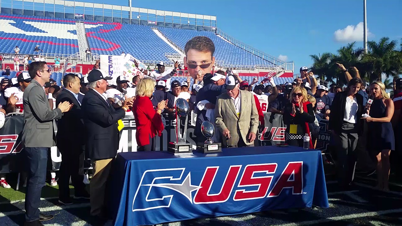 Conference USA Trophy Presentation at FAU Stadium - Dec. 2, 2017 - YouTube