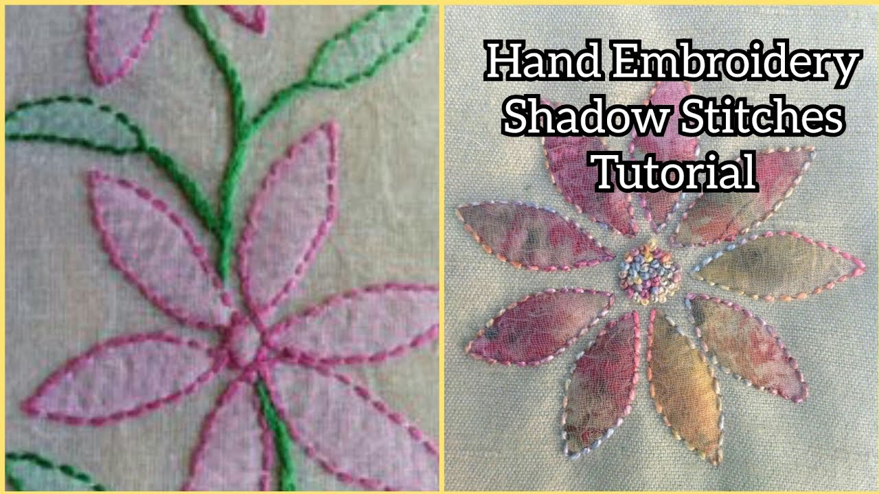 Easy Way To Learn Shadow Stitches And Dandi Tanka - YouTube