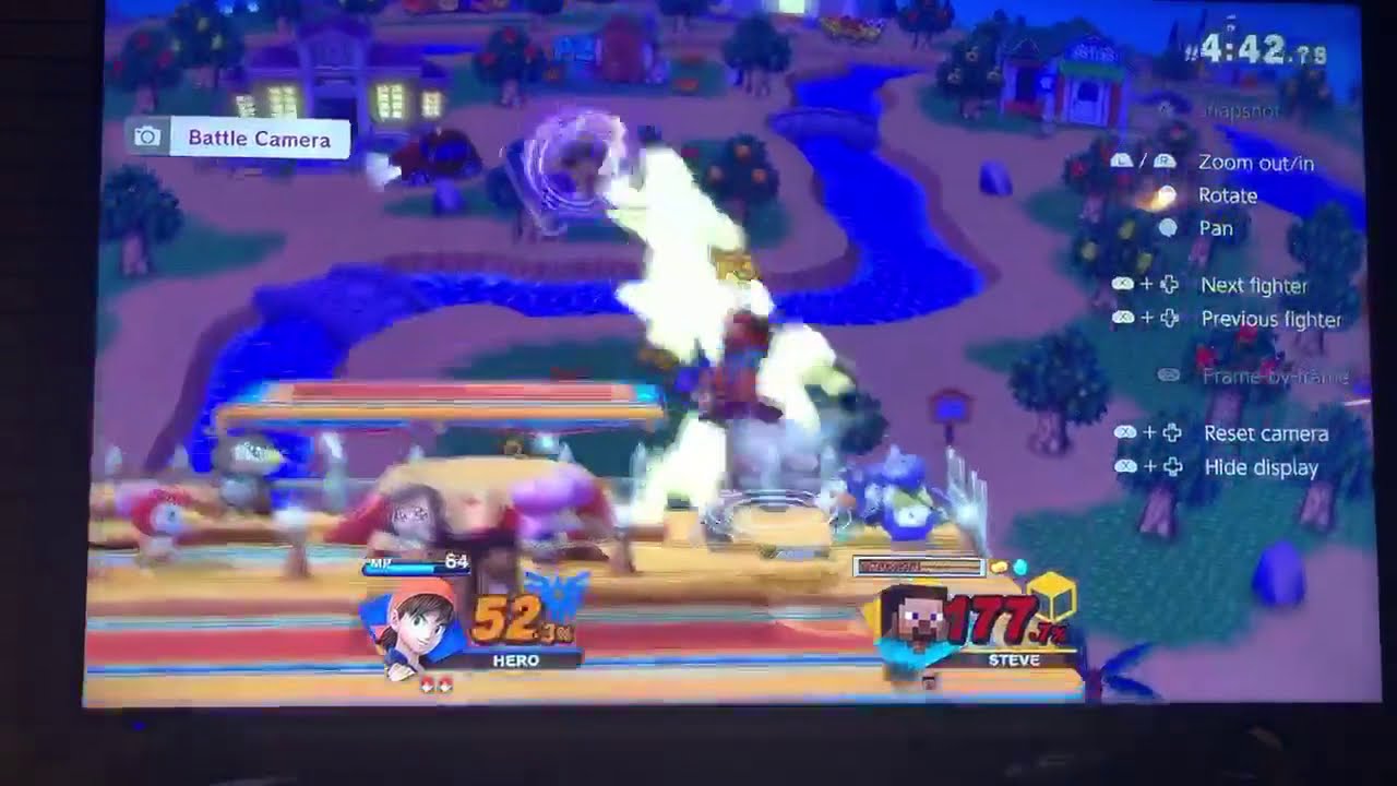 SSBU Steve, ladder combo - YouTube