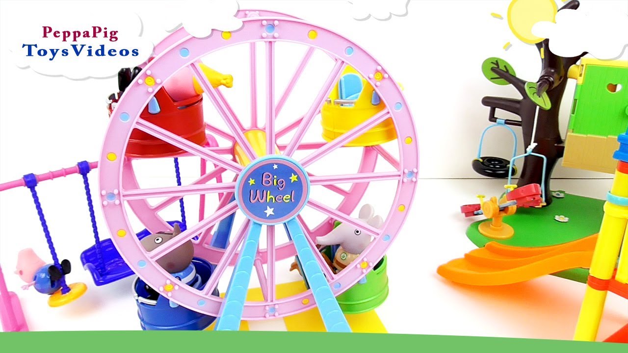 Peppa Pig and her Friends on Big Wheel Toys Video - YouTube