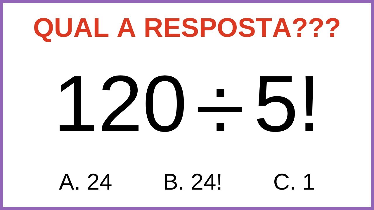 🤔 QUAL É A RESPOSTA CERTA? | QUESTÃO DE MATEMÁTICA BÁSICA ...