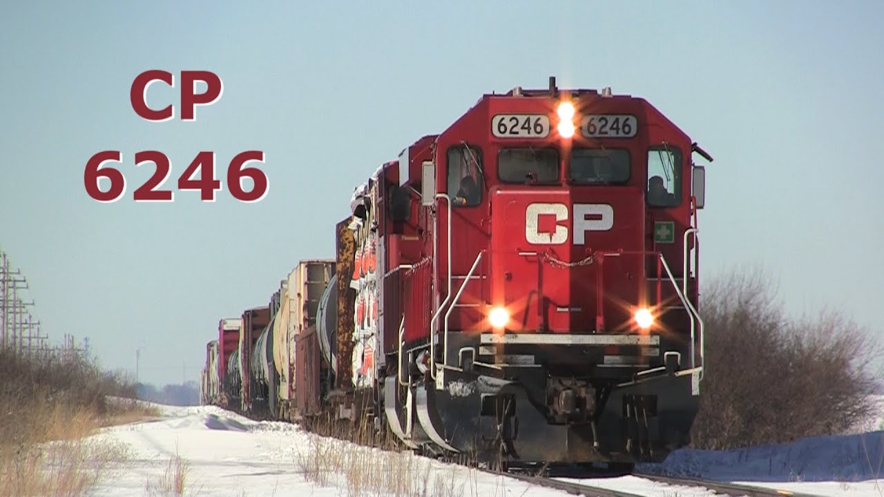 CP 6246 East, Ex-SOO SD60 on 2-19-2014 - YouTube