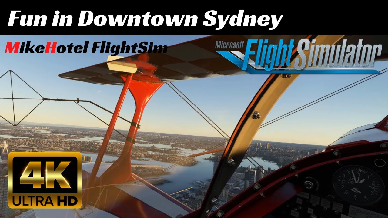 Pitts Special S2S ★ Downtown Sydney ★ MSFS 2020 ★ 4K ★ VR HP Reverb G2 ...
