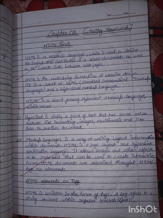 Computer | Chapter 3 | Basic HTML elements | HTML Basic | Notes | Best ...