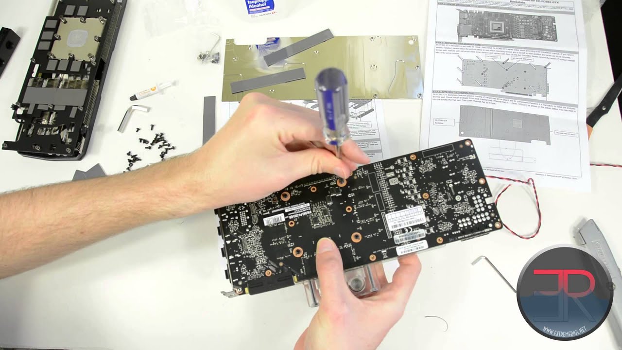 How to install a water block on a graphics card (GPU) - YouTube