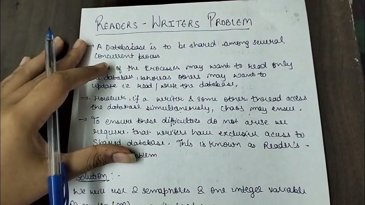 Reader Writer Problem In Operating System Using Semaphore Os Youtube