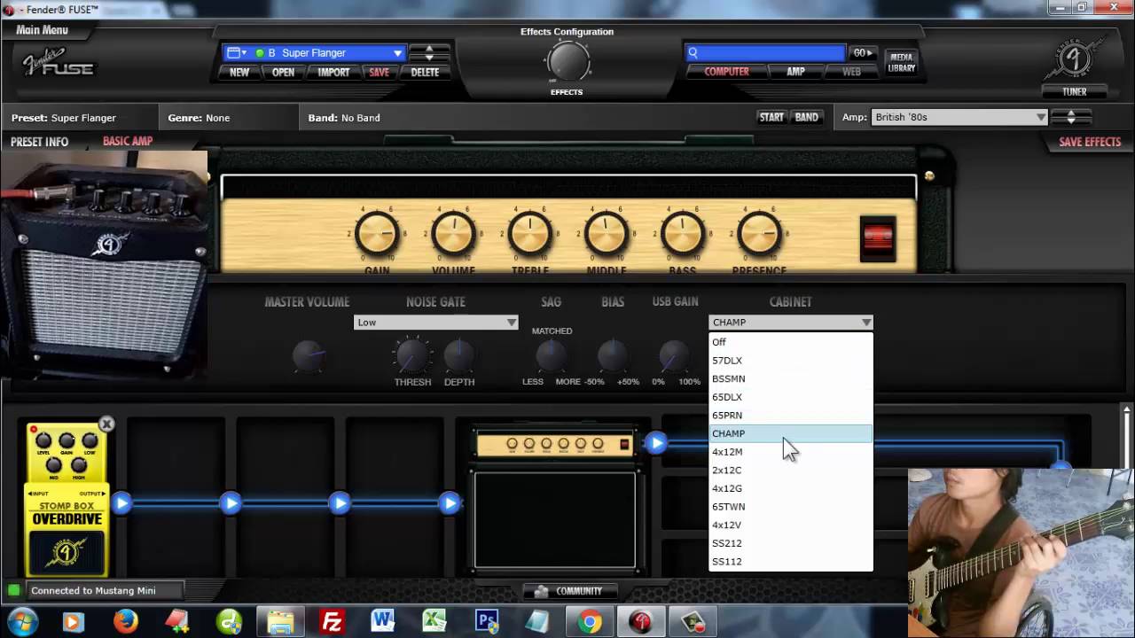Marshall 80's sound with all cabinets in Fender Mustang Mini [Fender ...
