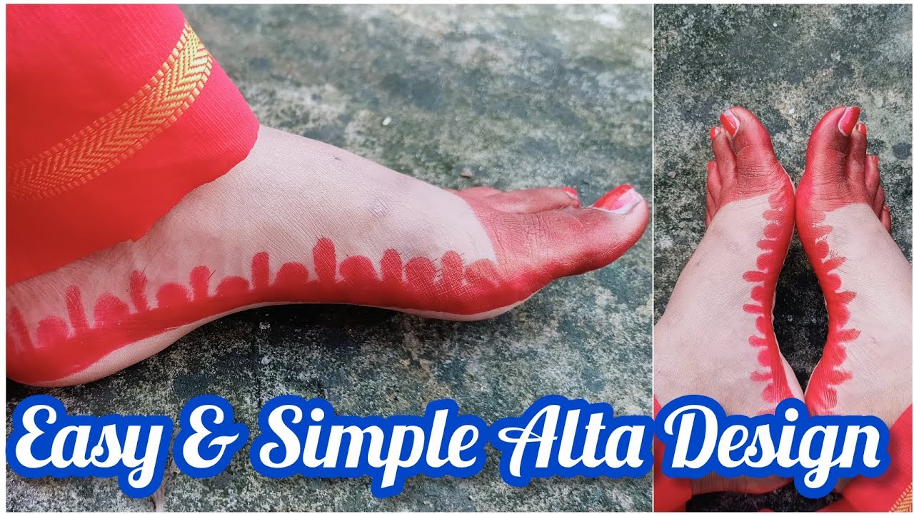 Easy & Simple Alta Design || Letest Beautiful Alta Design for feet ...