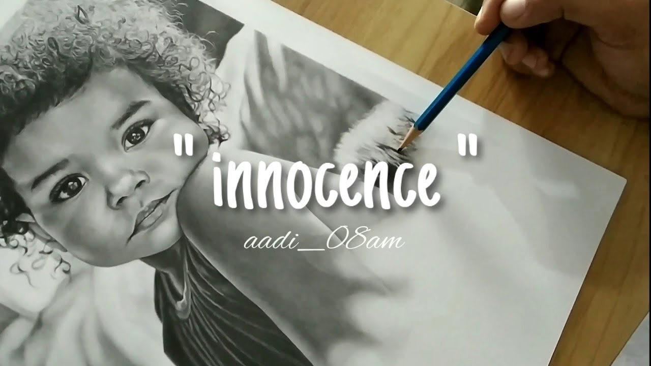 Realistic drawing "innocence" // Amanjya art gallery - YouTube