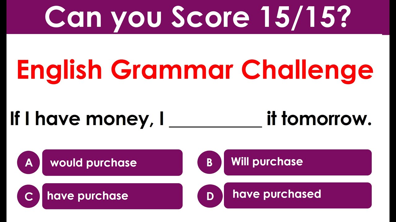 Quiz 81 | Can you score 15/15? | English Grammar Challenge - YouTube