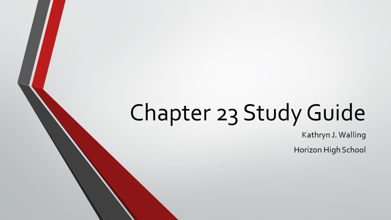 Chapter 23 Study Guide - YouTube
