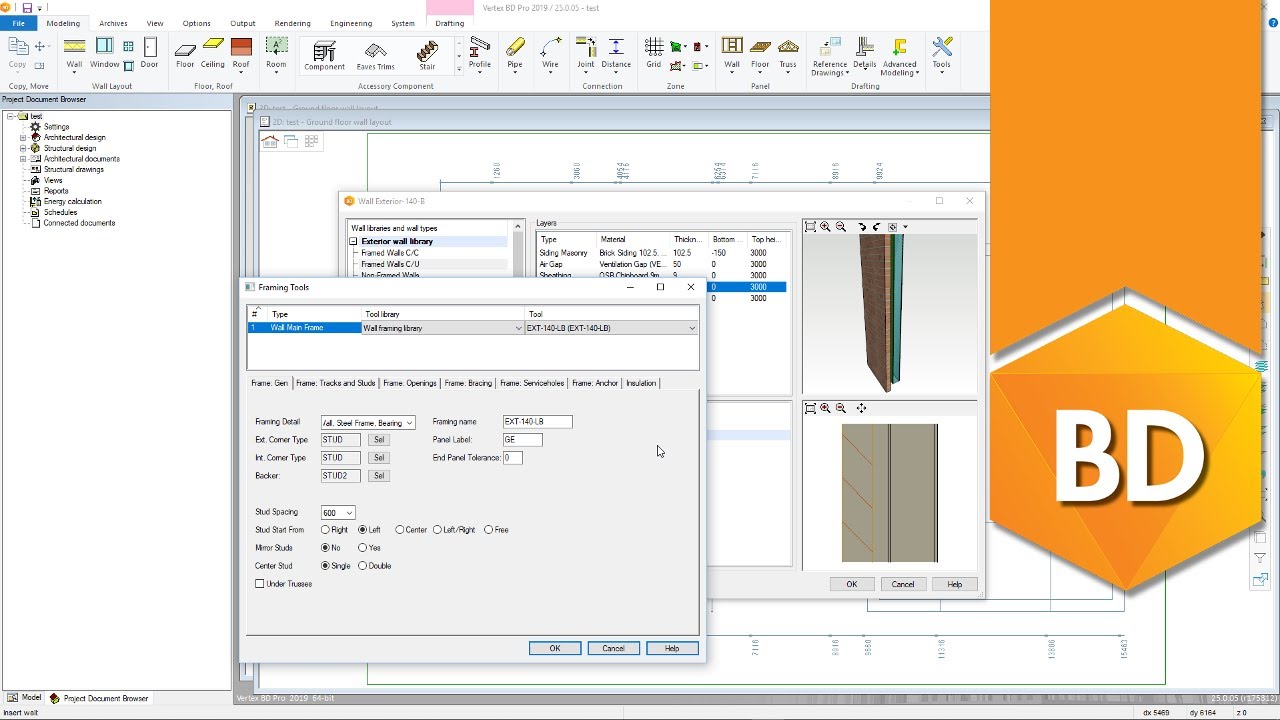 4: Setting Wall Attributes [Vertex BD Steel Framing Tutorial] - YouTube