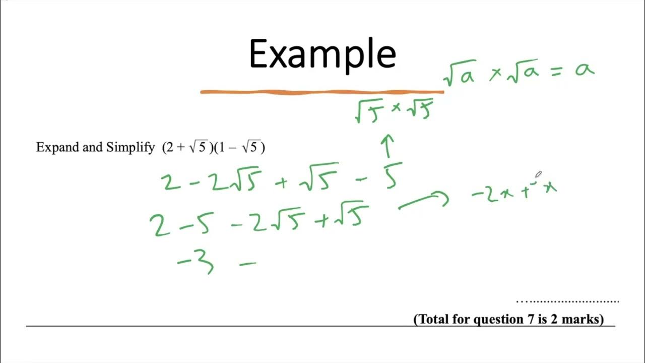Expanding Surds | Adding and Subtracting Surds | GCSE Maths | Higher ...