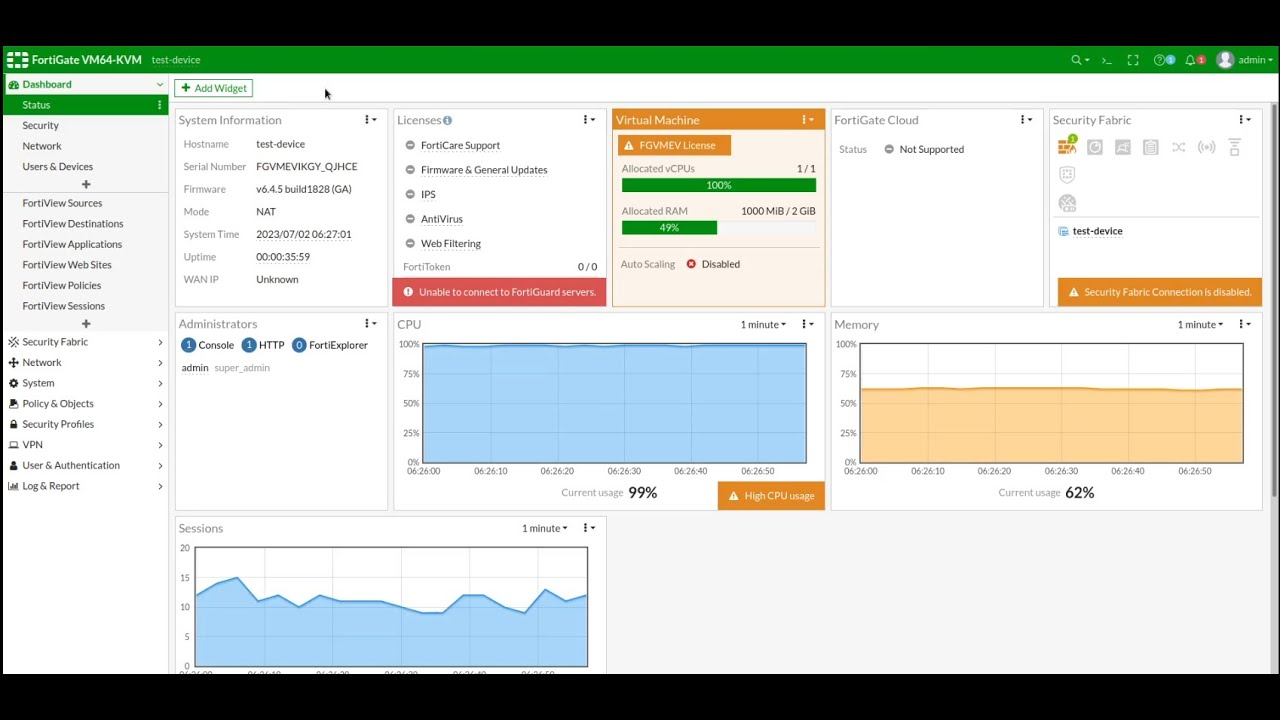 How to take FortiGate GUI Access on GNS3 using NAT Device - YouTube