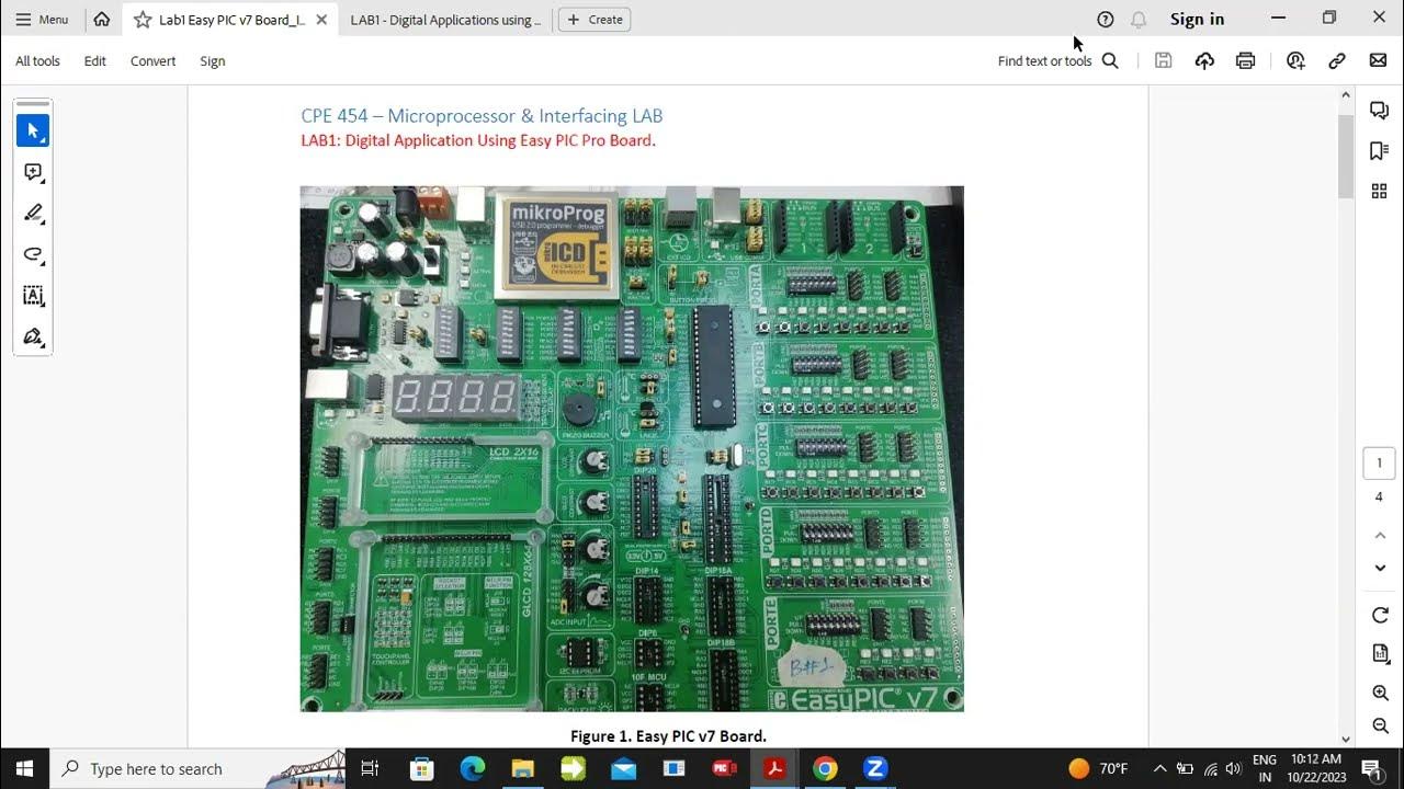 Lab1 Part1 Easy PIC board v7 - YouTube