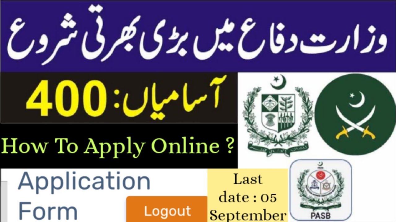 Ministry of Defense New Jobs 2022 | ISI Jobs 2022 | Apply Online for ...