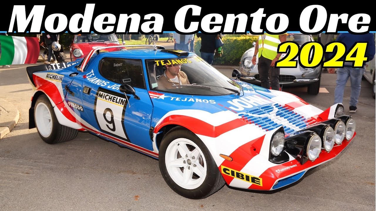 Modena Cento Ore 2024 - Cars Scrutineering at Rimini - Ferrari 512M, Maserati 300 Si, Lancia ...