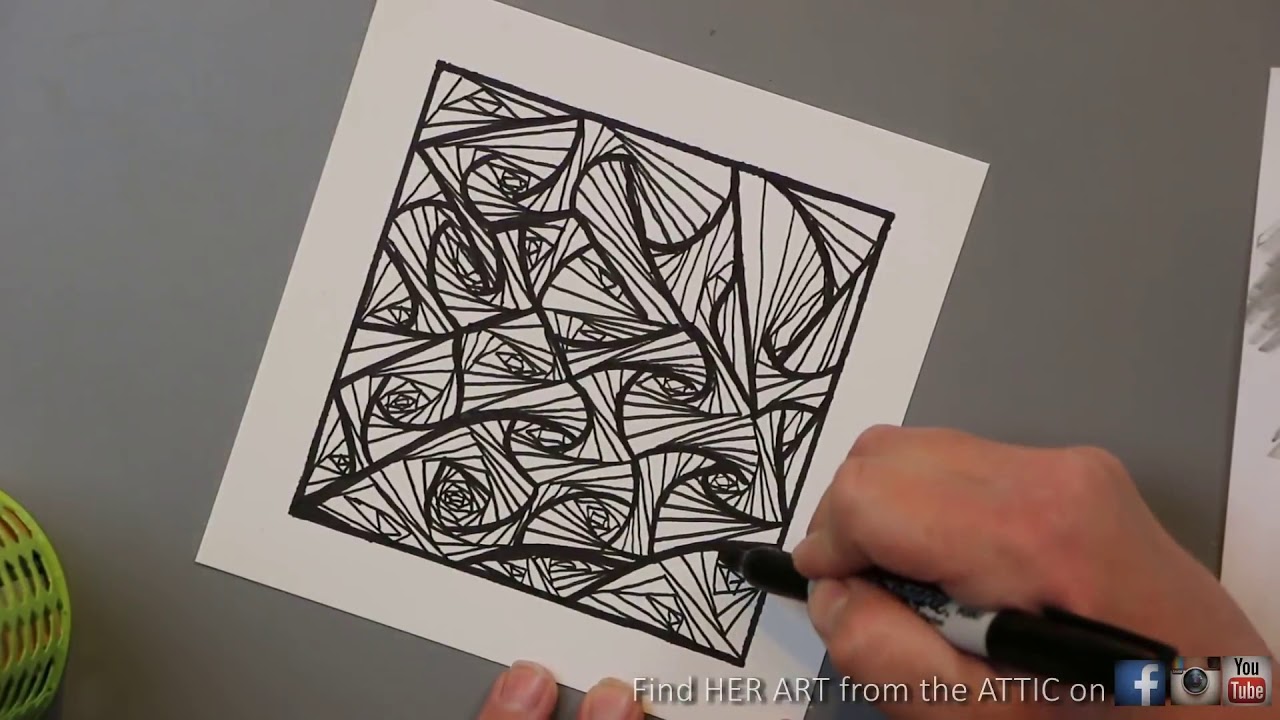 6 Optical Illusion Drawing Techniques & Patterns - YouTube
