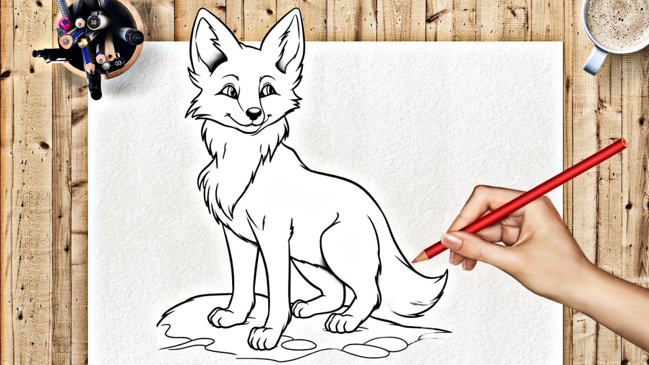 Learn How To Draw A Fox | Fox Drawing Easy | Animal Drawing - YouTube