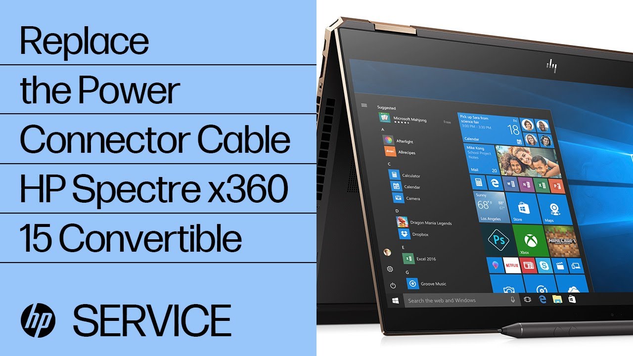 Replace the Power Connector Cable | HP Spectre x360 15 Convertible | HP ...
