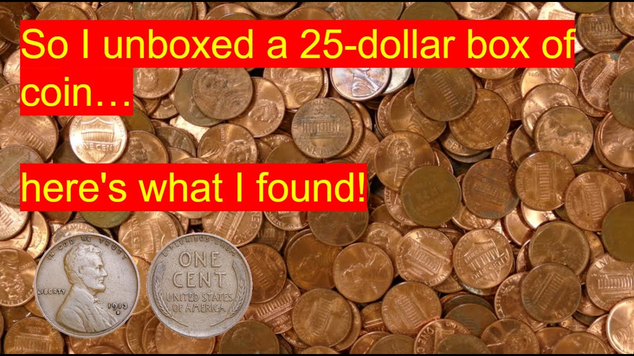 Unboxing 25-dollar box of pennies from the bank Part 1 - YouTube