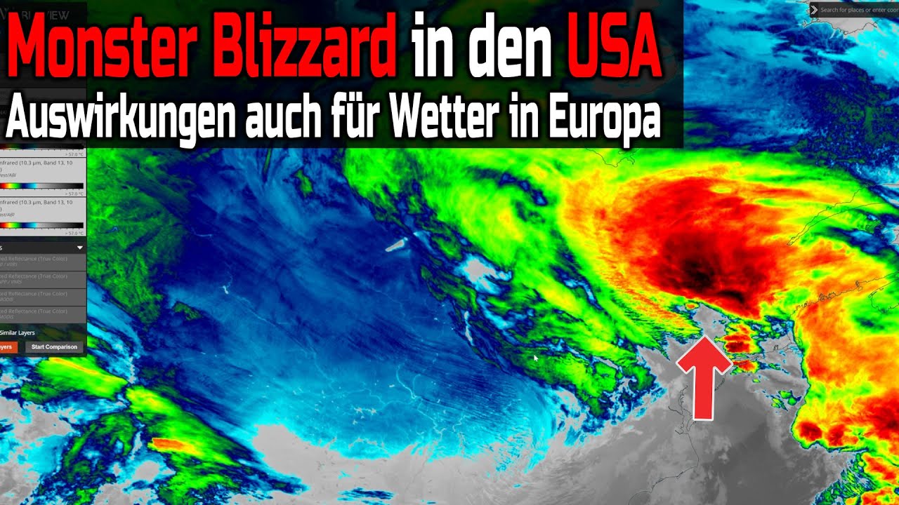 Monster Blizzard in den USA - Auswirkungen auch für Wetter in Europa - YouTube