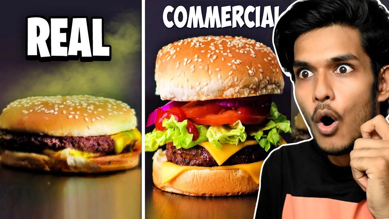 Food In TV Ads Vs In Reality - YouTube