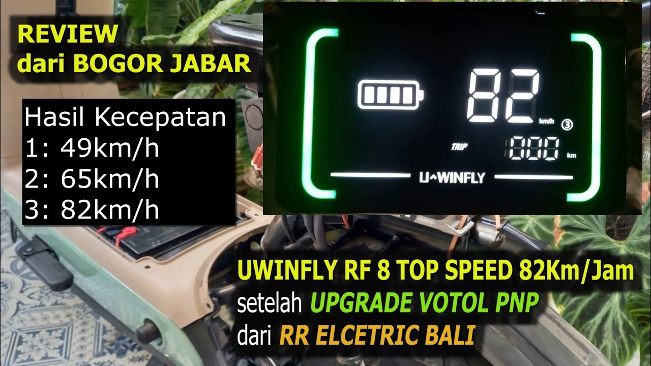 REVIEW RF8, TOP SPEED 82Km/Jam, setelah ganti VOTOL PNP dari RR ...
