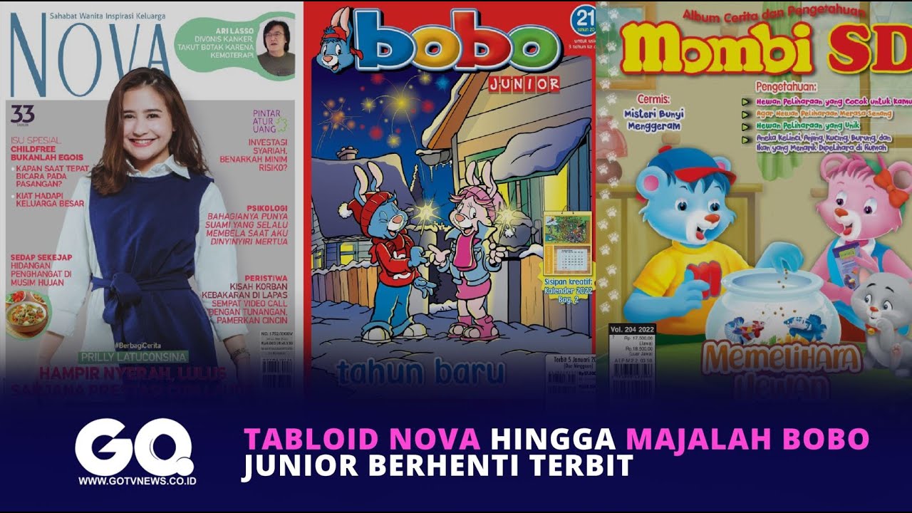 Tabloid Nova hingga Majalah Bobo Junior Berhenti Terbit - YouTube