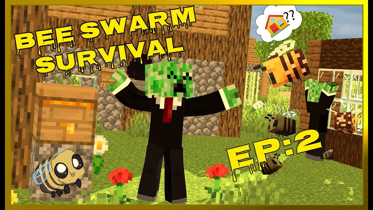 🐝Bee Swarm Survival🐝 | Minecraft | IstlootBee | EP: 2🐝🐝🐝 - YouTube