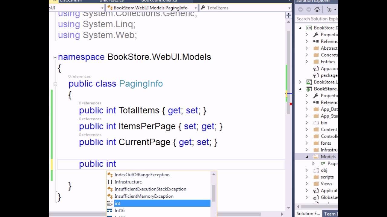 58 ASP NET MVC Course Bookstore real application Adding the View Model PagingInfo - YouTube