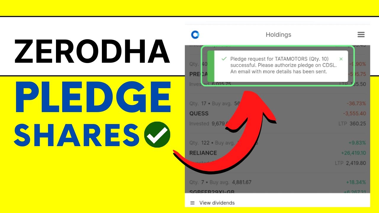 How To Pledge Shares In Zerodha Kite? Pledge Stock for Margin - YouTube