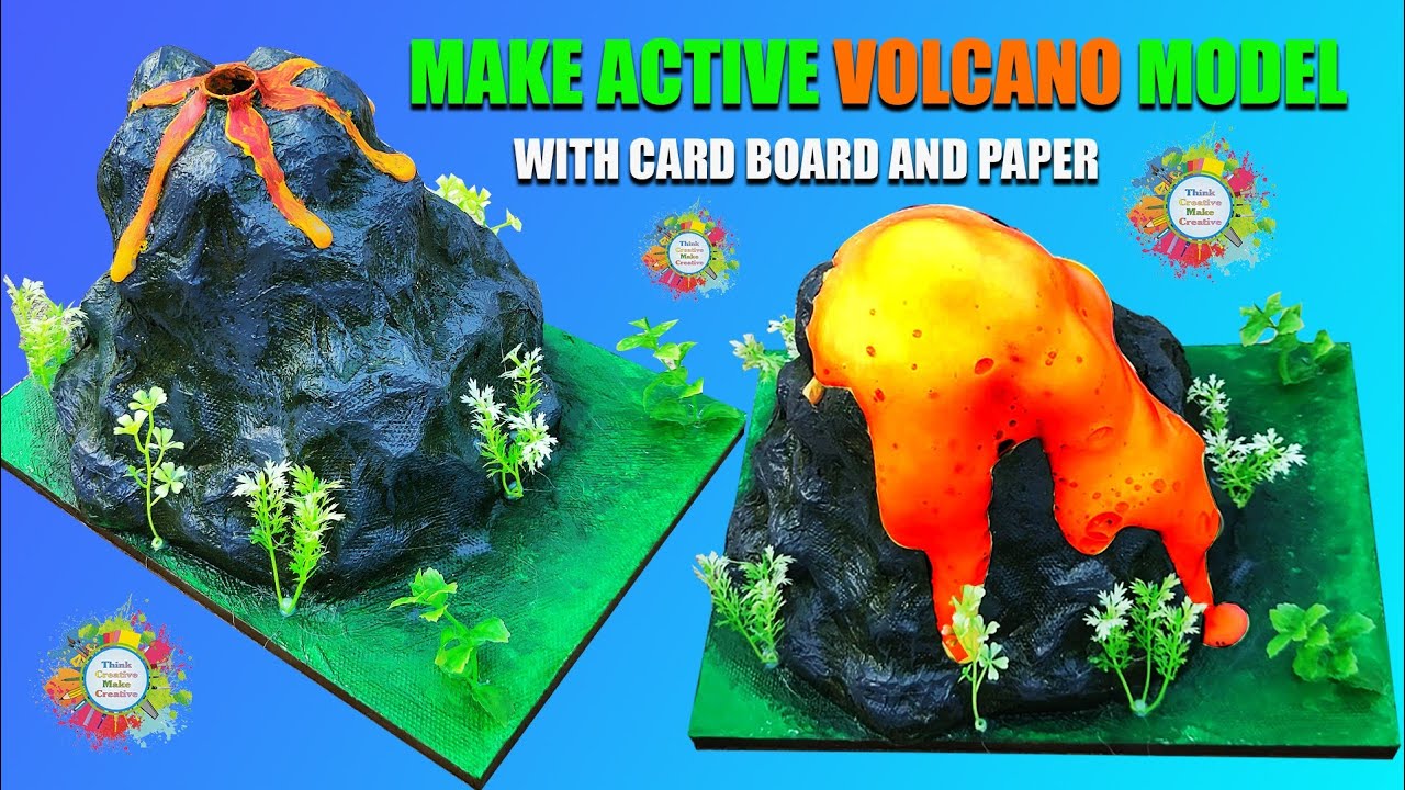 How To Make Active Volcano Model With Cardboard And Paper YouTube How To Make Active Volcano Model With Cardboard And Paper YouTube