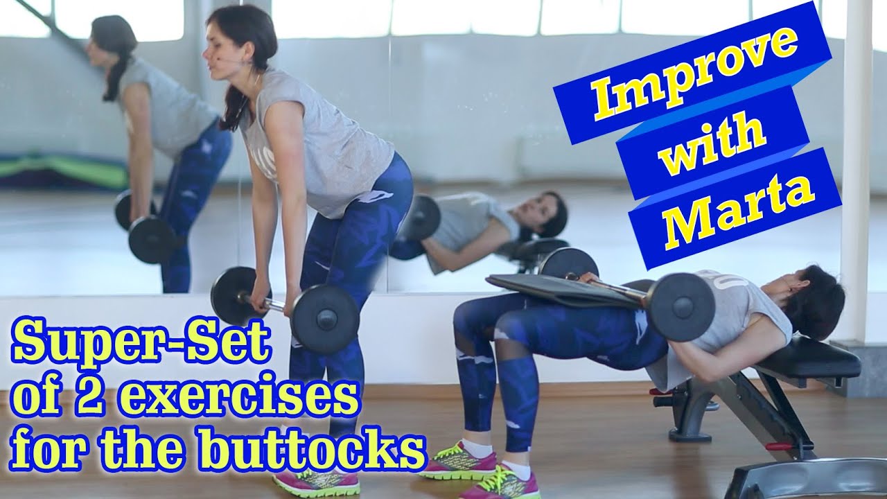 Super Set of 2 exercises for the buttocks - Improve with Marta - YouTube