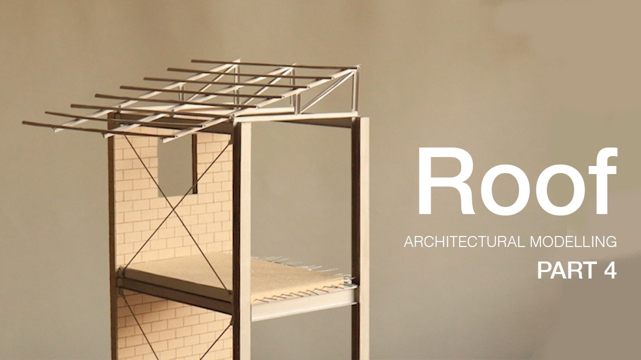 Installing the Roof Truss & Gutter | House Section Model (Part 4 ...