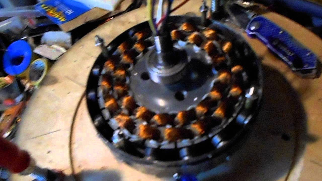 Ceiling fan integration pulse motor generator ceramic magnets 8 8 - YouTube