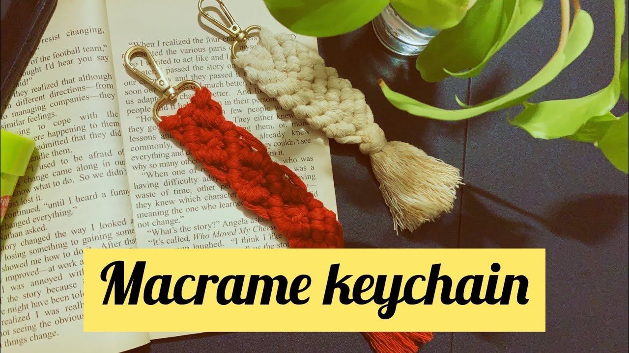 Macrame Keychain| quick time lapse video| easy pattern| macrame ...