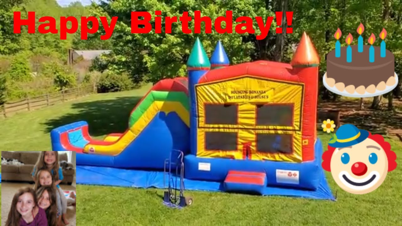 BOUNCE HOUSE BIRTHDAY FUN! | You're Invited! | Life with Girls! - YouTube