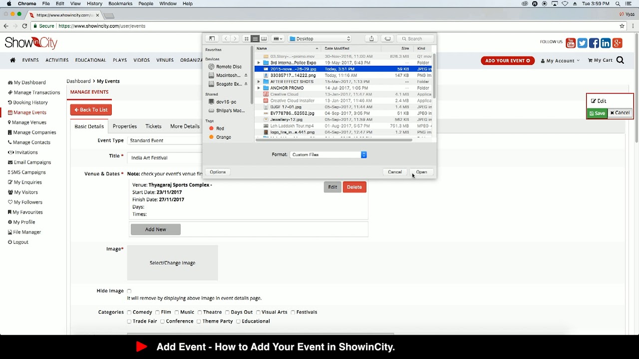 Add Your Event & Create Personalized Event Details Page - YouTube