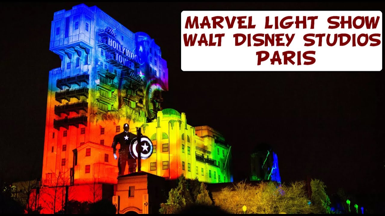 MARVEL LIGHT SHOW "POWER THE NIGHT" EN WALT DISNEY STUDIOS PARIS - YouTube