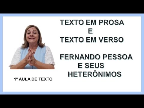 TEXTO EM PROSA E TEXTO EM VERSO - YouTube