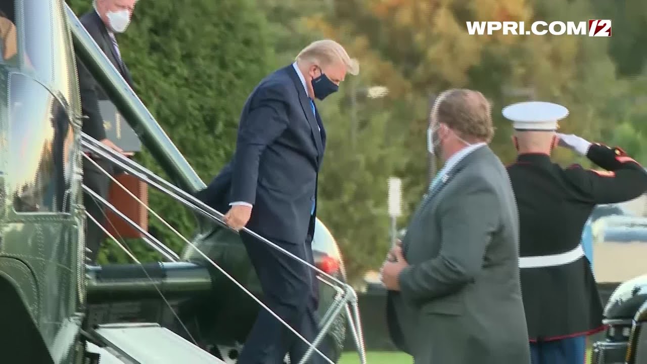 VIDEO NOW: President Trump arrives at Walter Reed Hospital - YouTube
