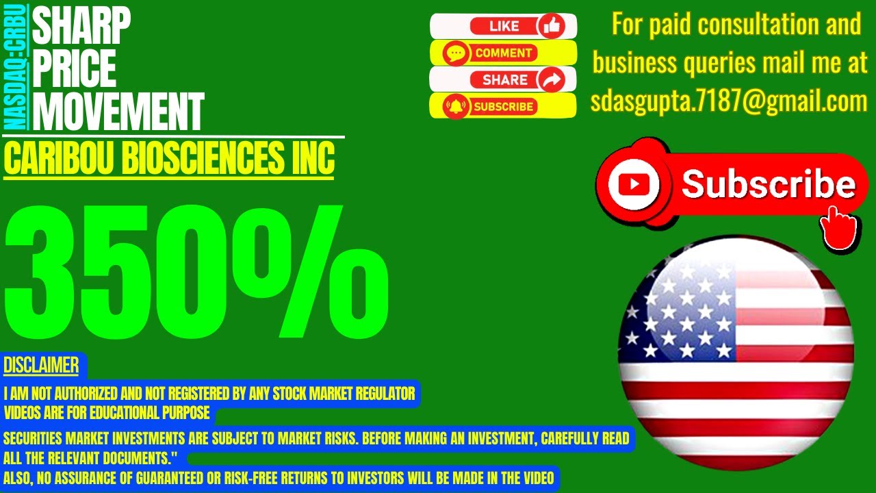 CARIBOU BIOSCIENCES INC SHARP PRICE MOVEMENT | CRBU STOCK - YouTube