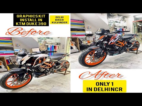 Graphic Kit Installation || KTM DUKE 390 || Modifications || Delhi ...