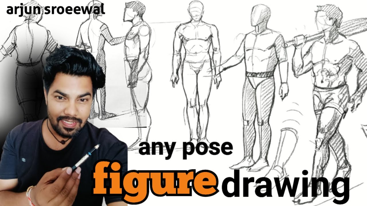 figure drawing tutorial for beginners step by step guidance || any pose ...