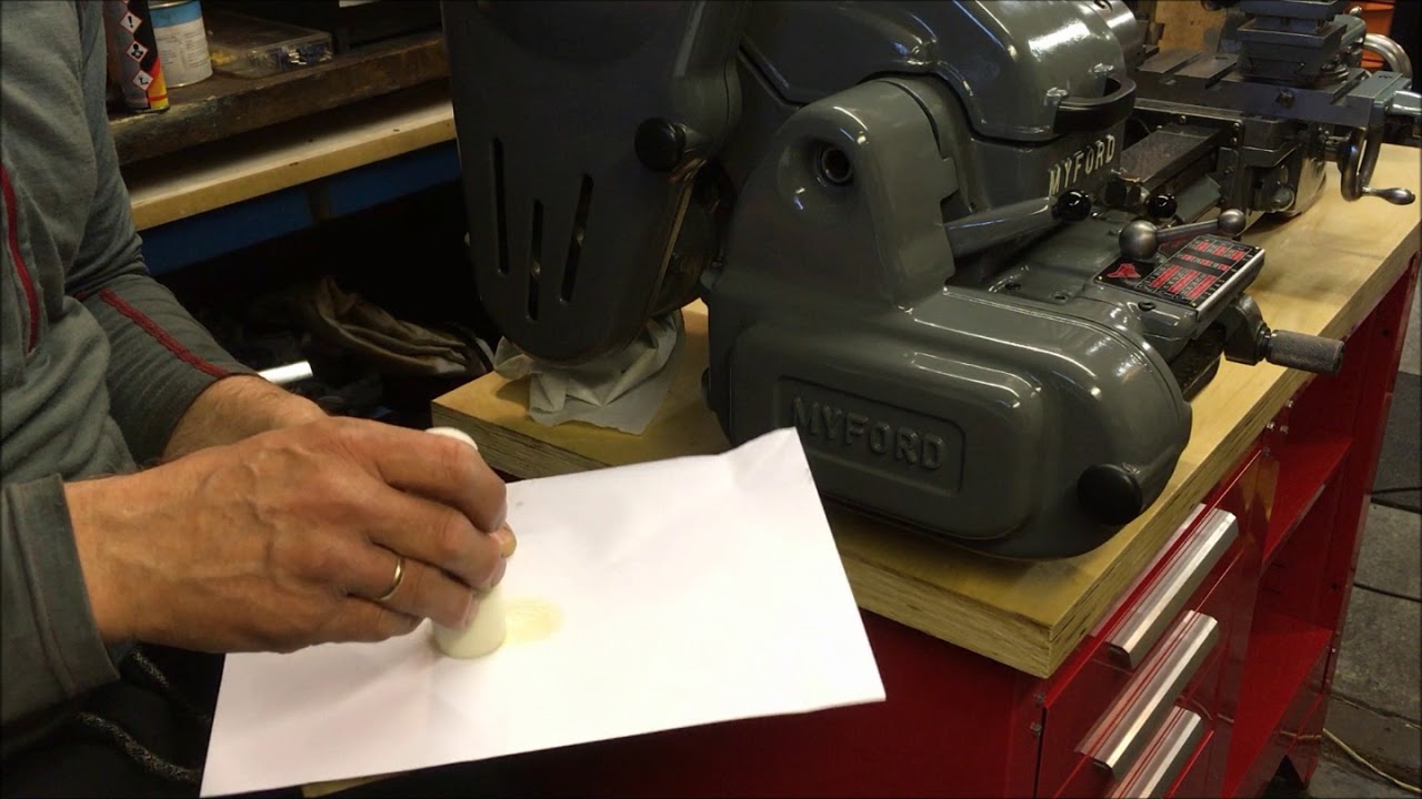 Myford Super 7 labels - dab on the paint - YouTube