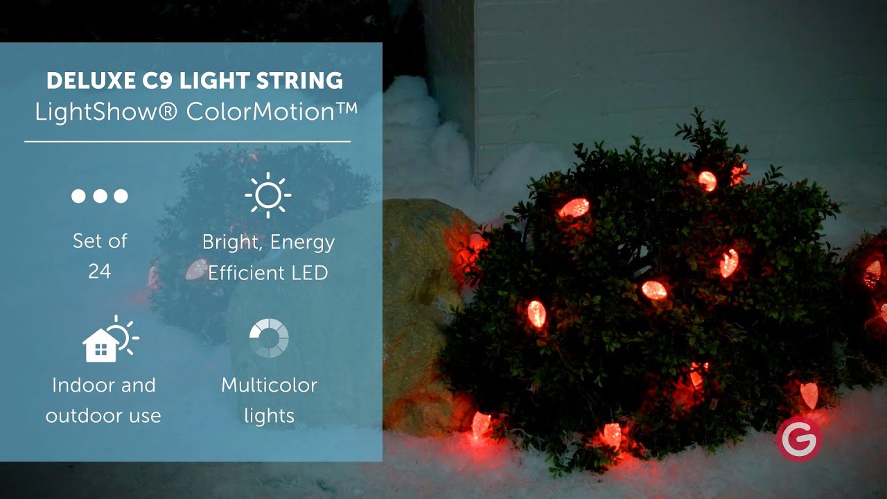 DELUXE C9 LIGHT STRING LightShow® ColorMotion™ - YouTube