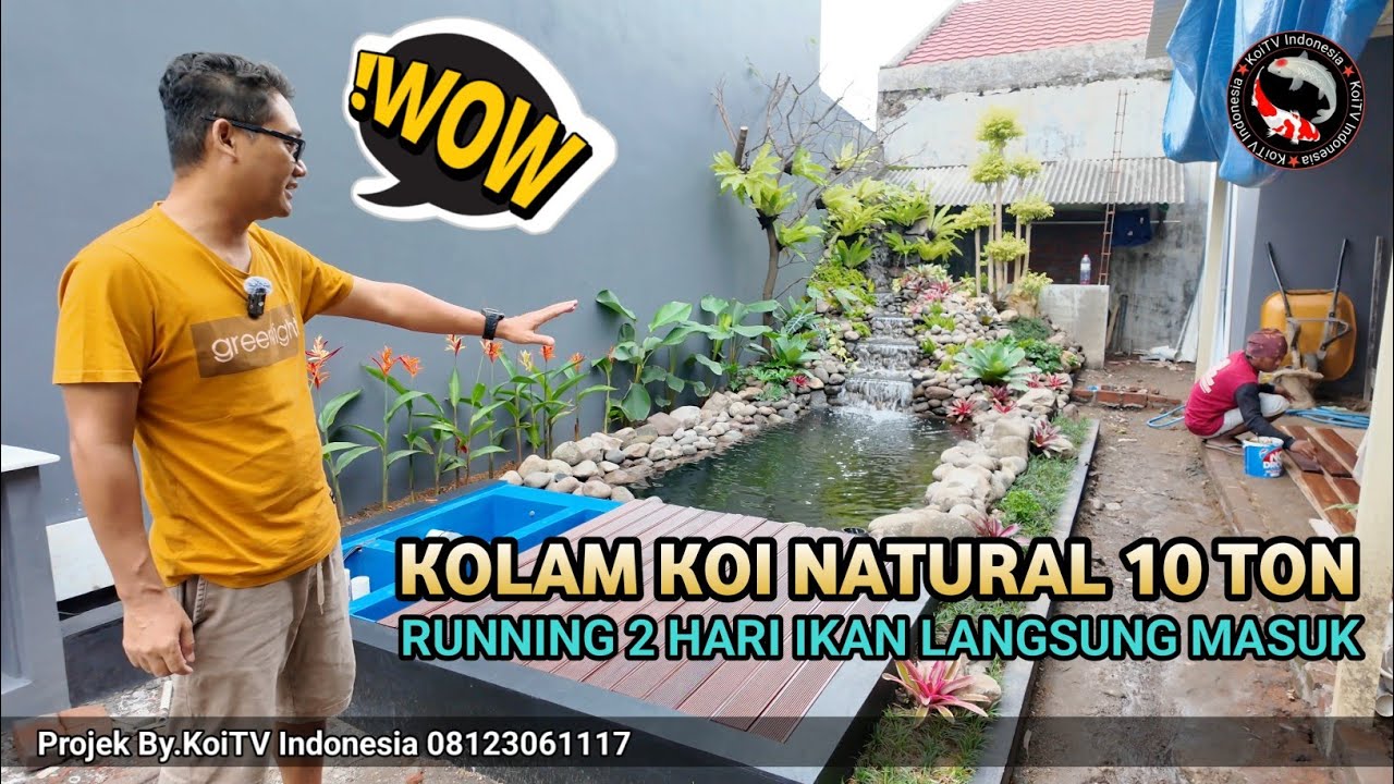 KOLAM NATURAL 10 TON | RUNNING 2 HARI IKAN LANGSUNG MASUK ...