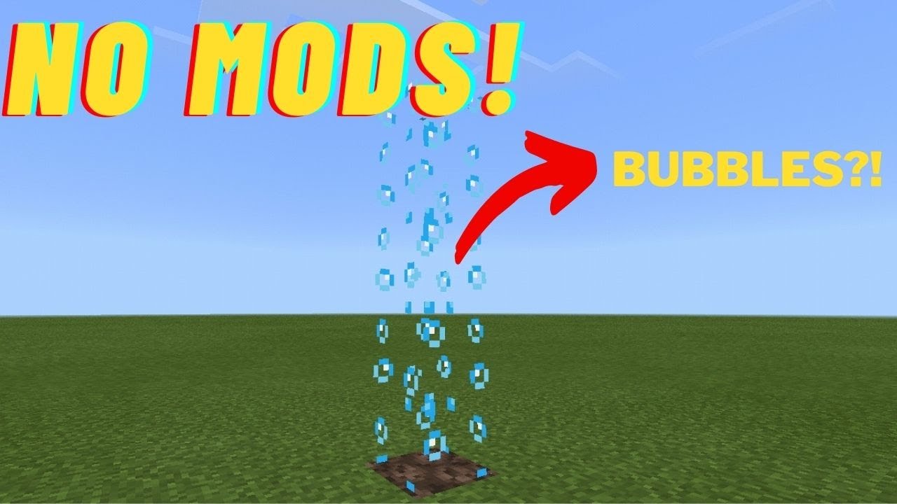 Minecraft: Making Bubbles In Minecraft?! (NO MODS) - YouTube